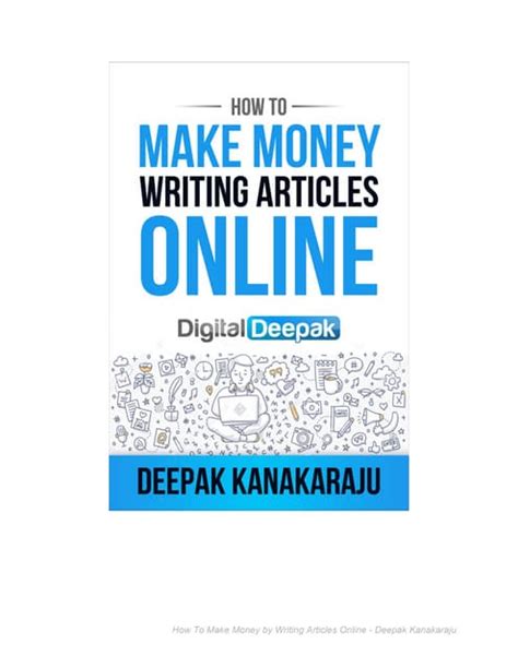 How To Make Money By Writing Articles Pdf