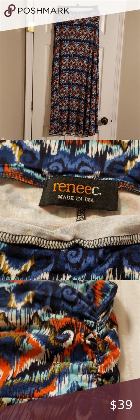 Plus Size Maxi Skirt This Is A Renee C Maxi Skirt In A Fun Peacock Like