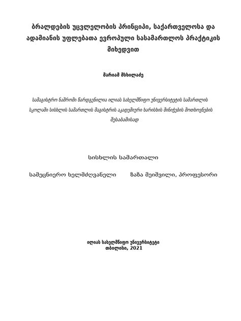 სამაგისტრო მსხილაძე 2021 Pdf