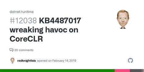 Kb Wreaking Havoc On Coreclr Issue Dotnet Runtime