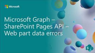 Sharepoint Pages Microsoft Graph Unsupported Web Part Microsoft 365