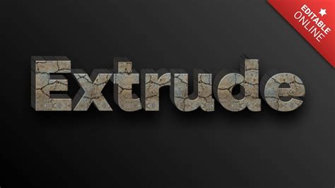 Extrude Stone Texture 3d Text Effect Generator