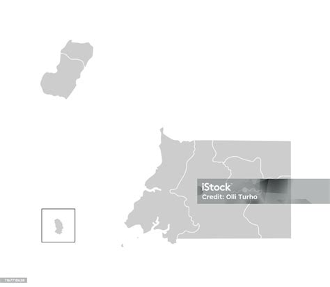 적도 기니의 단순화 된 관리지도의 벡터 격리 그림 지방 의 테두리 회색 실루엣 흰색 윤곽선 적도 기니에 대한 스톡 벡터 아트 및 기타 이미지 Istock