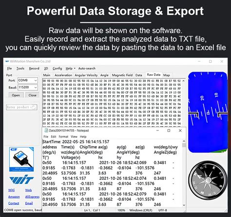 Witmotion Wt901c Rs232 Acceleration Sensor Rugged And Versatile