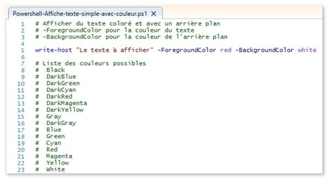≡ Powershell Write Host Afficher Un Texte Simple En Couleur Scripts Avec Windows