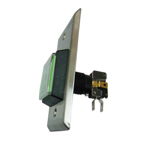 Green Push To Exit Button For Door Access Control With Timer Delay Square Button With Led