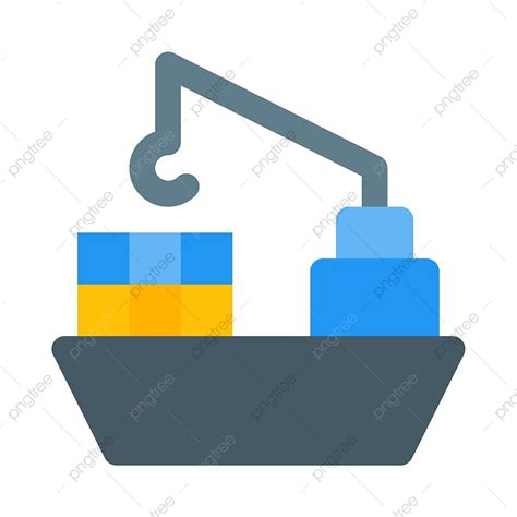 Freighter Icon On Isolated Background Unload Goods Vector Png And