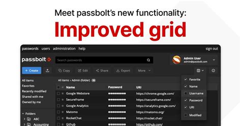 Meet Passbolts Improved Grid Functionality