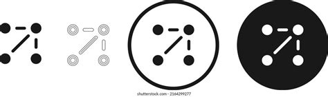 Circle Four Line Icon Web Icon Stock Vector Royalty Free 2164299277
