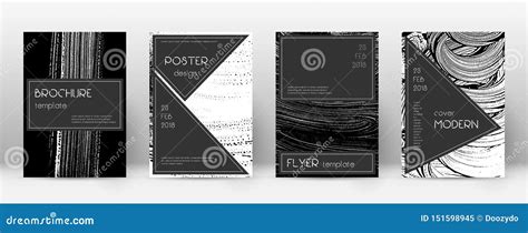 Cover Page Design Template Black Brochure Layout Stock Vector