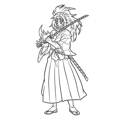 How To Draw Kokushibo Step By Step To Upper Rank One