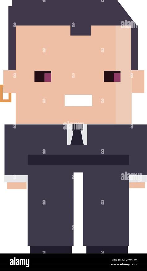Flat 8 Bit Man Illustration Stock Vector Image And Art Alamy