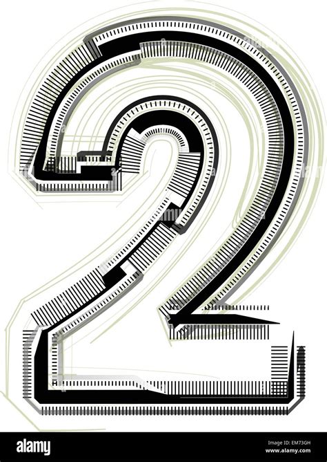 Font Illustration Number 2 Stock Vector Image And Art Alamy