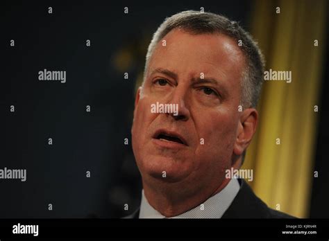 New York Ny January 27 New York City Mayor Bill De Blasio Speaks To