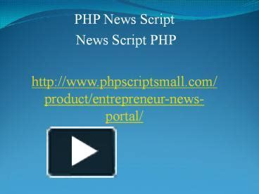 PPT PHP News Script News Script PHP 1 PowerPoint Presentation