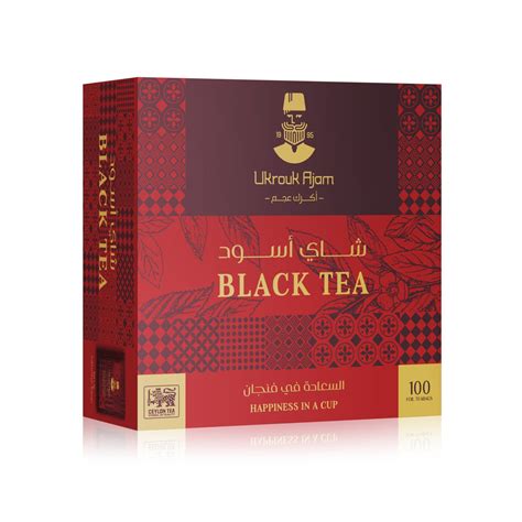 Ukrouk Ajam Pure Ceylon Black Tea 100 Tea Bags Yh Smart