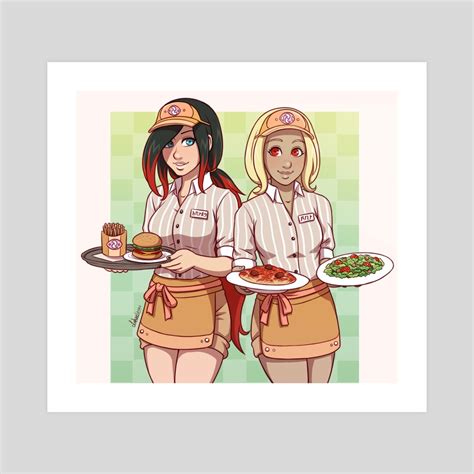 Gravity Rush Kat And Raven Waitresses An Art Print By Lukael Inprnt