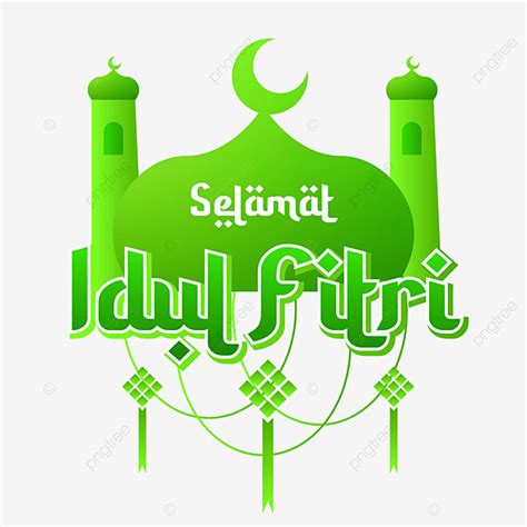 Idul Fitri Vector Hd Images Selamat Idul Fitri Greeting Ucapan Label Vector Sticker Png