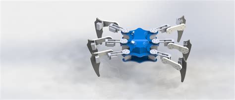 仿昆虫的六足机器人 SOLIDWORKS 2019 模型图纸下载 懒石网