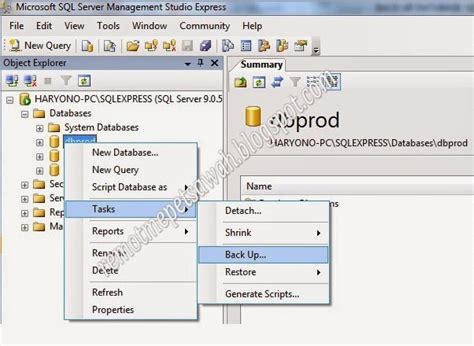 Back Up Database Sql Server Tips Seputar Sistem Informasi