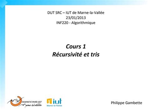 Inf220 Algo Dut Src1 Cours 1 2013 Pdf Programming Languages