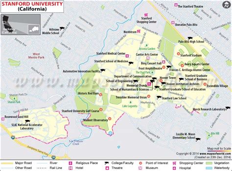 Stanford University Map MapsofWorld