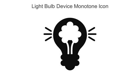Light Bulb Device Monotone Icon In Powerpoint Pptx Png And Editable Eps