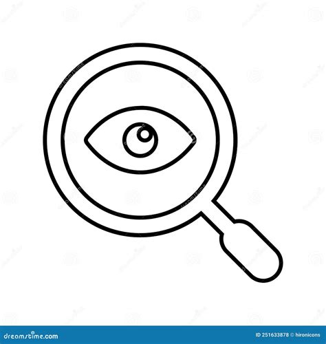 Retina Scan Eye View Outline Icon Line Art Vector Royalty Free Stock Image Cartoondealer