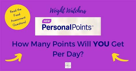 WW Personal Point System Quiz Calculate Your Daily Budget