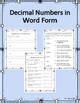 Decimal Numbers In Word Form By Differentiation By Design TPT