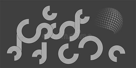 Abstract Black White Stripe Line Geometric Dot Pattern Background Futuristic Technology