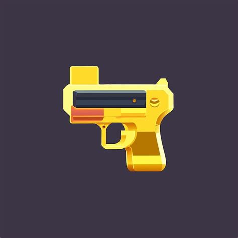 Premium Vector Pistol Toy Cartoon Icon Virtual Item Game Prop Simple