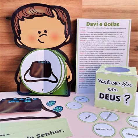 Plano de aula ministério infantil Davi e Golias Confiando em Deus
