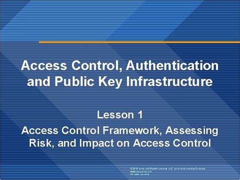 Access Control Authentication And Public Key Infrastructure Lesson