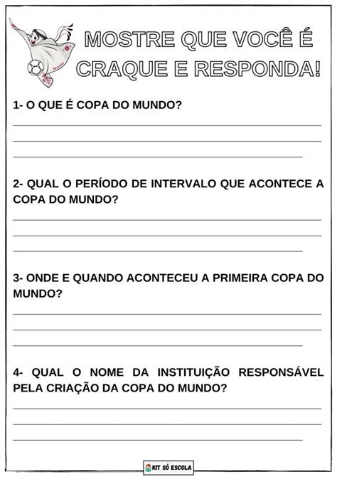 15 Atividades Copa do Mundo 2022 Para Imprimir Folha 01 SÓ ESCOLA