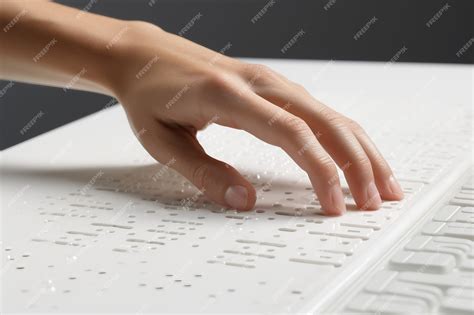 premium photo exploring the touchsensitive nature of braille characters