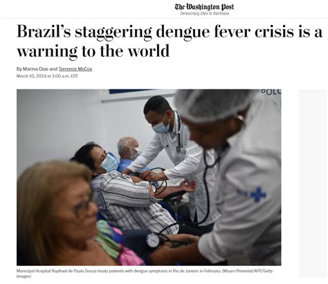 Alerta para o mundo como dengue no Brasil virou preocupação