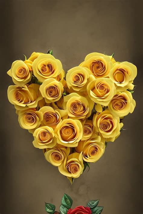 Yellow Roses Bouquet Background Stock Illustration Illustration Of