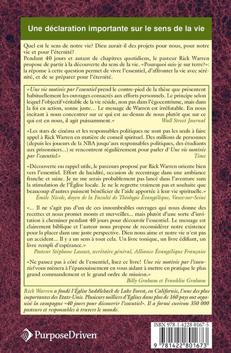 Une vie motivée par lessentiel Pourquoi suis je sur terre Excelsis