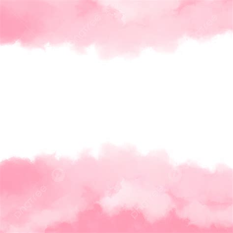 수채화 핑크 하늘 프레임 테두리 광고 수채화 핑크 하늘 국경 광고 PNG 일러스트 및 PSD 이미지 무료 다운로드
