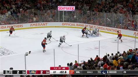 Fla Vs Lak Reinhart Backhands Ot Winner Florida Panthers