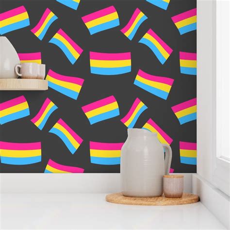 Pansexual Pride Flag Wallpaper Spoonflower