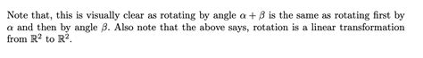Solved The Rotation By Angle θ Matrix Is Defined By