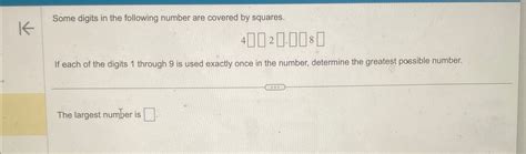 solved some digits in the following number are covered by