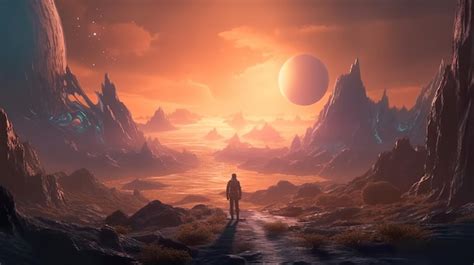 Premium Ai Image Travel To A Distant Planet Ai Generate