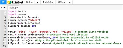 Johdatus Python Ohjelmointiin Turtle Grafiikan Avulla Dimensiolehti