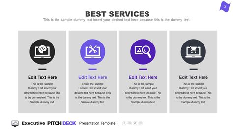 19 Slide Executive Pitch Deck Powerpoint Template