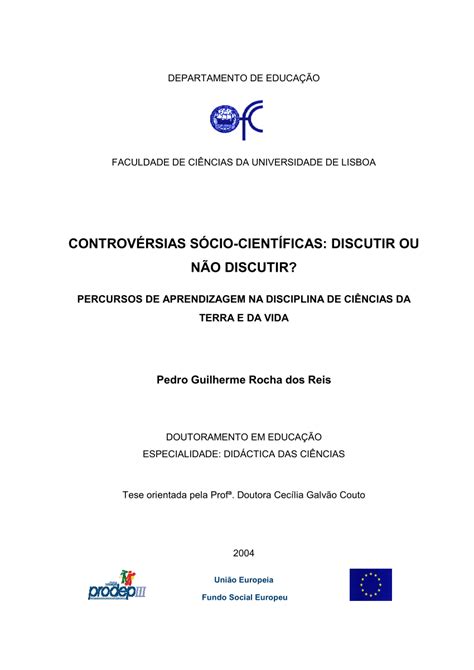 Pdf Controvérsias Sócio Científicas Discutir Ou Não Discutir