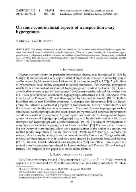 On Some Combinatorial Aspects Of Transposition N Ary Hypergroups