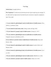 CHLH 304 Final Annotated Bibliography Submission 1 Docx Cover Page